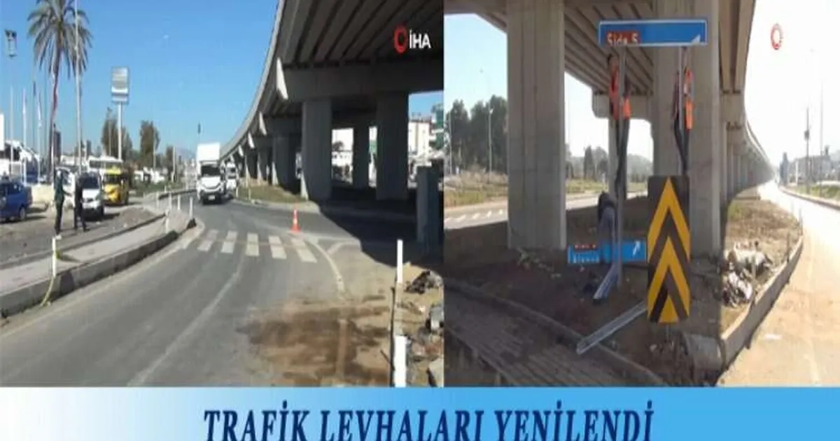 TRAFİK LEVHALARI YENİLENDİ - SES15